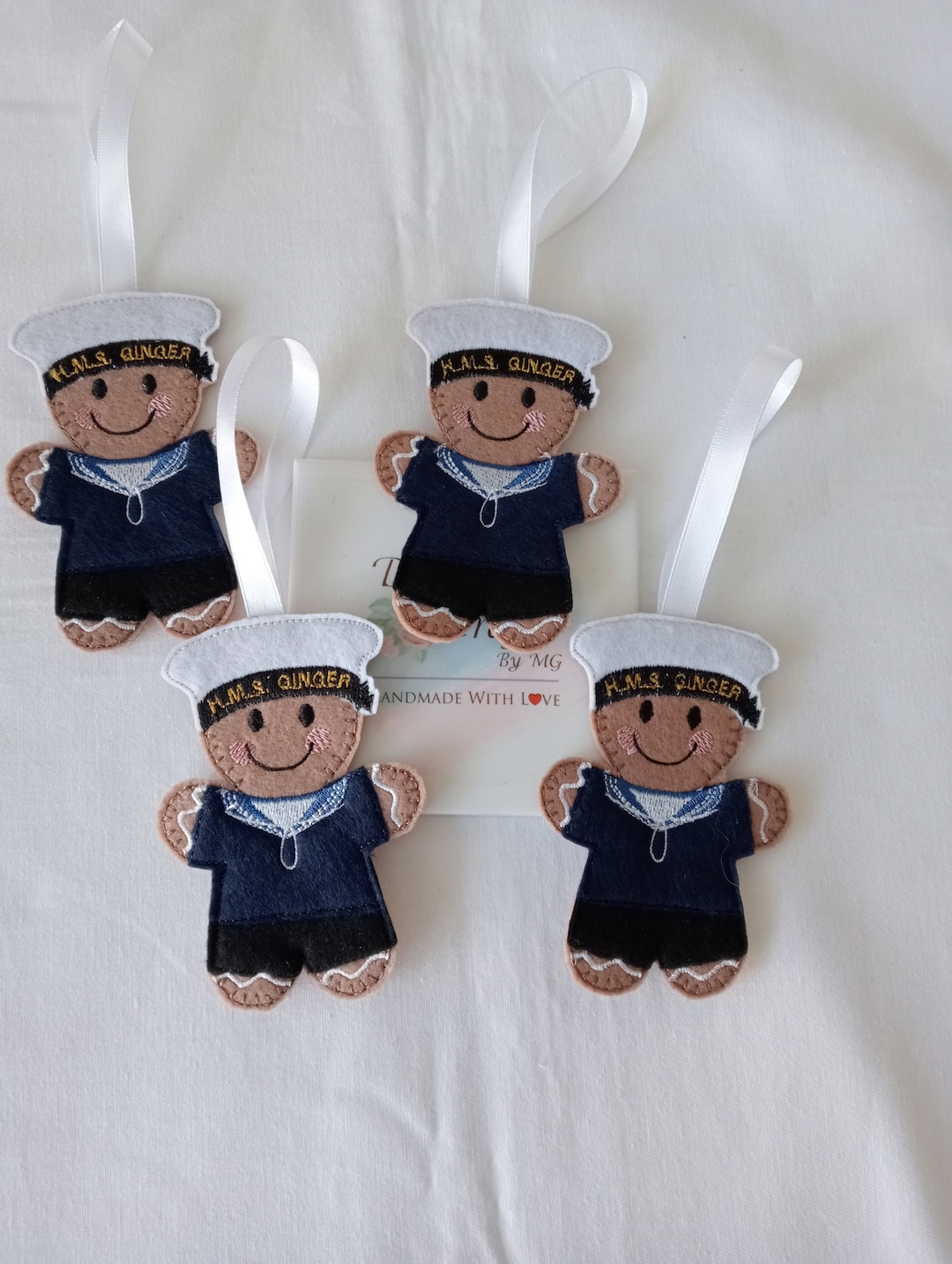 British Navy Sailor Gift, Naval Gifts for Sailors, Felt Gingerbread Man ...