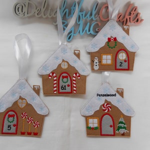 Gingerbread House With Name, Number House Decorations, House Tree ...
