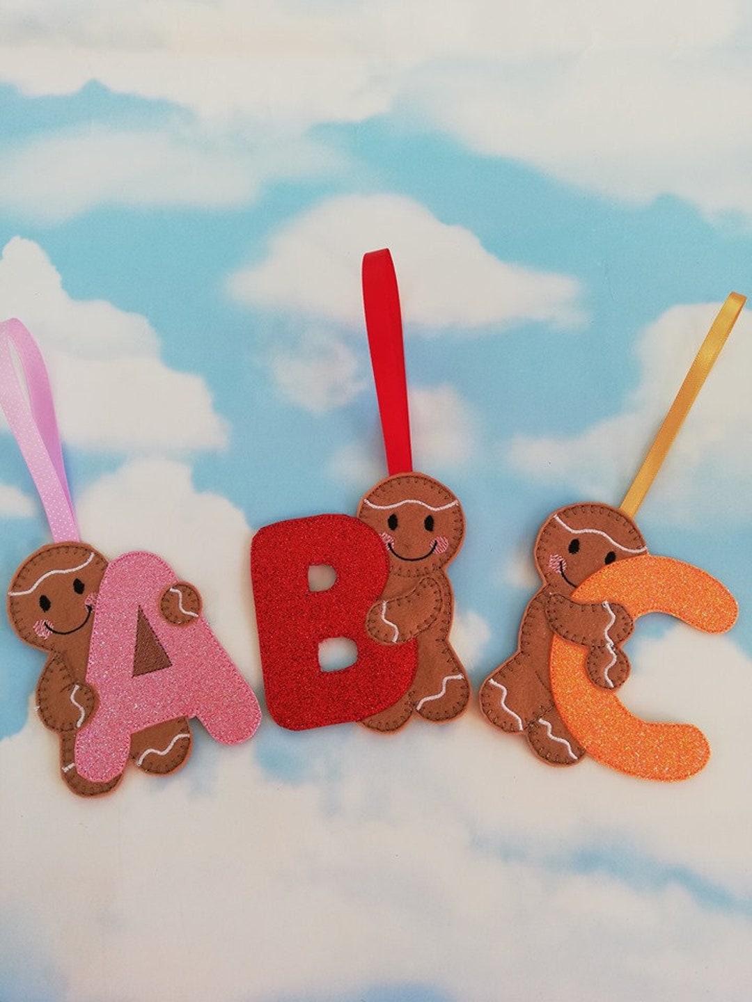 Gingerbread Man Decoration Letters, Alphabet Letter for Decor, Initial ...
