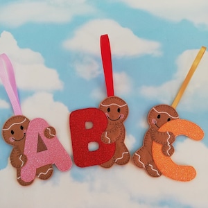Gingerbread Man Decoration Letters, Alphabet Letter for Decor, Initial ...