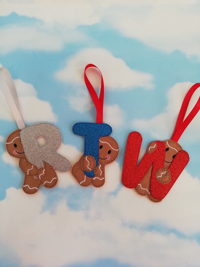 Gingerbread Man Decoration Letters Alphabet Letter for Decor | Etsy
