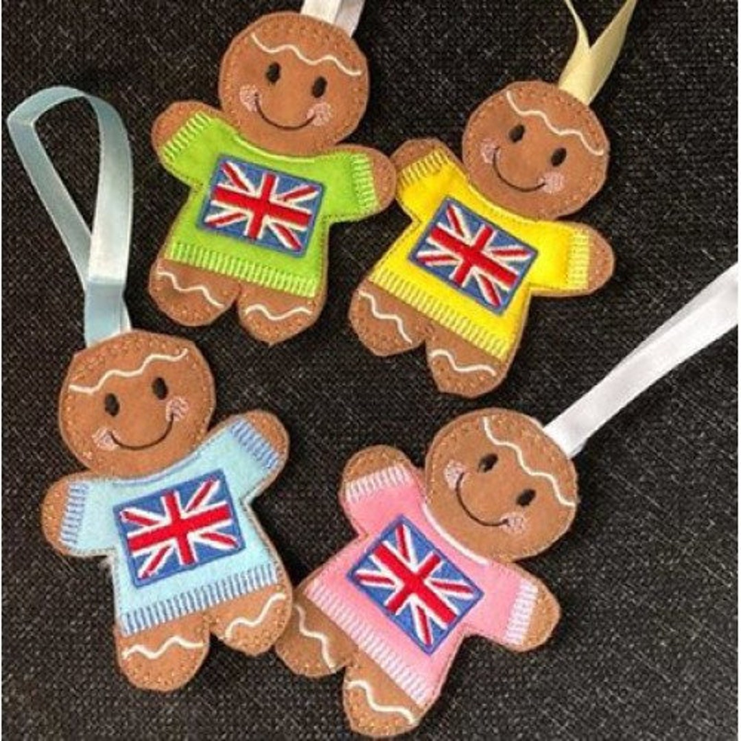 Union Jack Felt Gingerbread Man Gifts for Friends, Union Jack Gifts ...