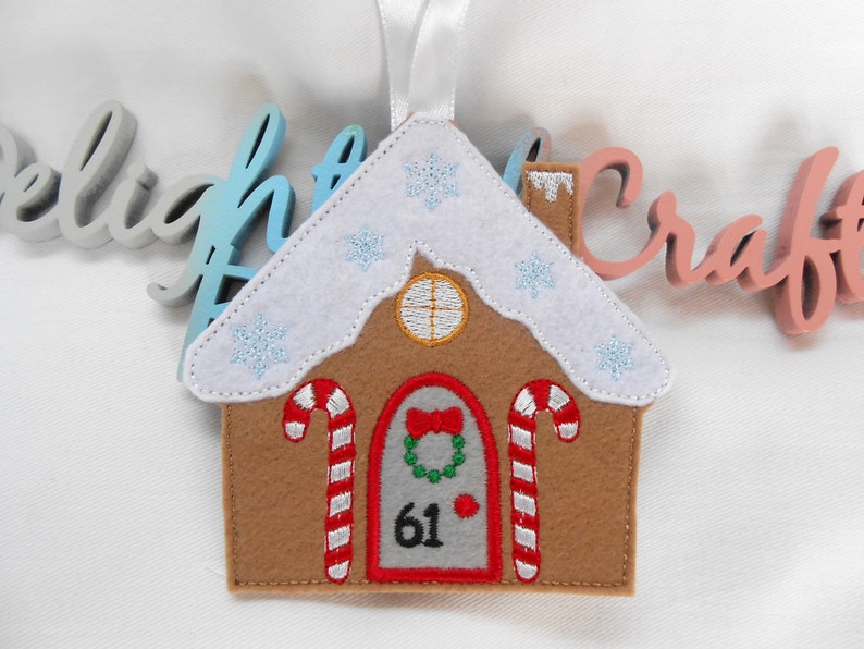 Gingerbread House With Name, Number House Decorations, House Tree ...