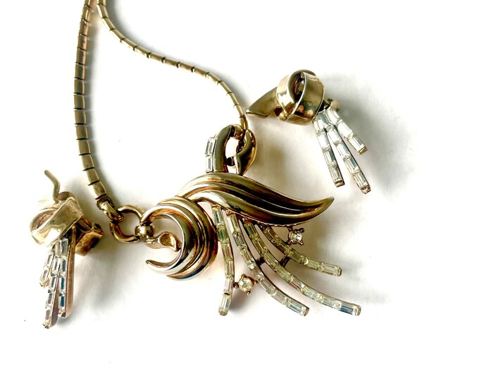 Crown Trifari Set 1950s Trifari Crown Necklace Earrings. Trifari ...
