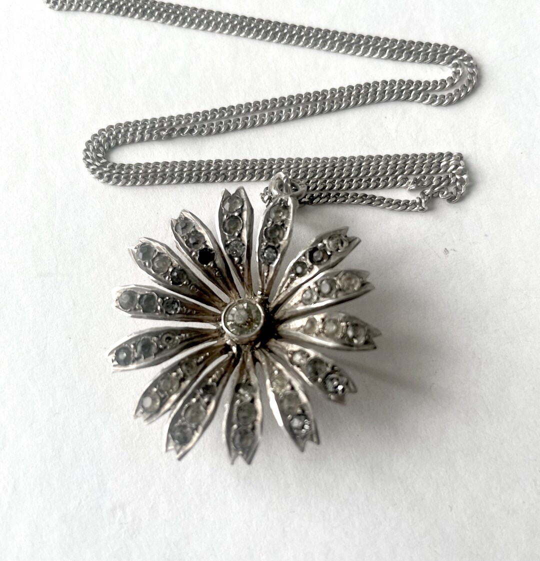 Paste Sterling Necklace Sterling Antique Paste Necklace. Antique Paste ...