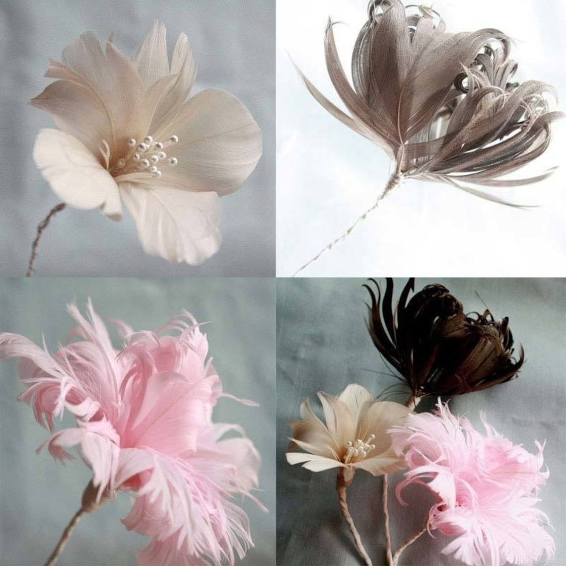 How to Make Feather Flowers DIY Tutorial : Feather Flowers B - Etsy