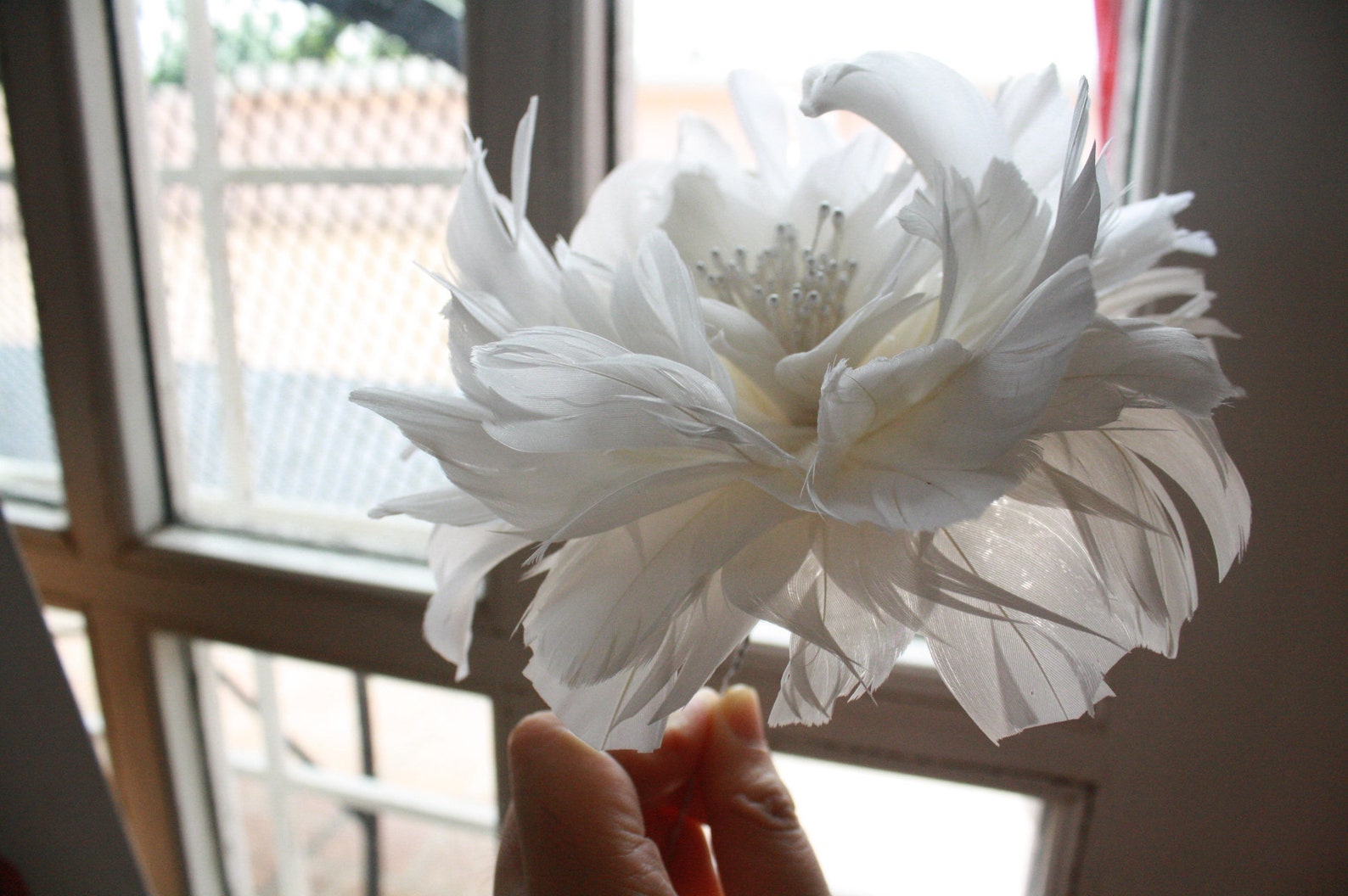 Feather Flower Tutorial, How to Make Feather Flower, Feather Flower ...