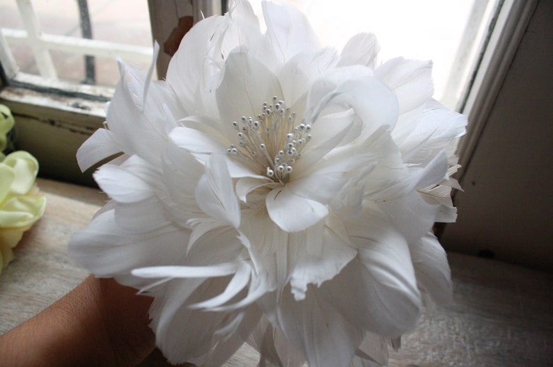 Feather Flower Tutorial, How to Make Feather Flower, Feather Flower ...