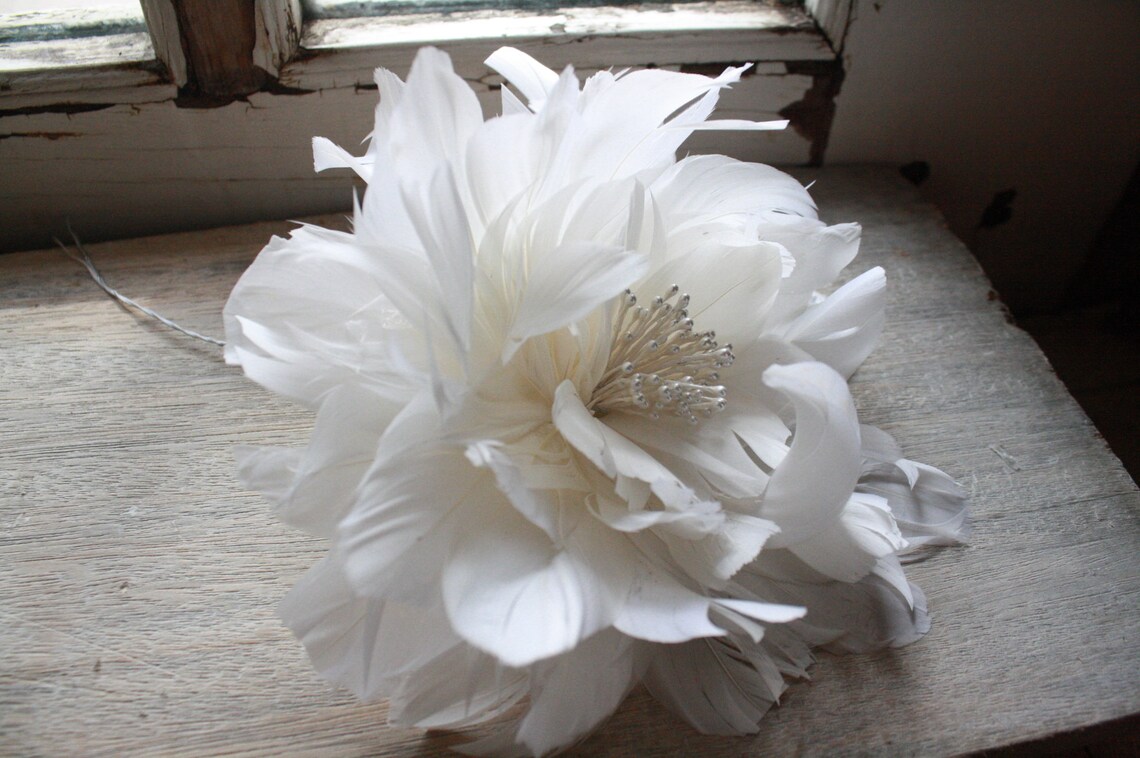 Feather Flower Tutorial, How to Make Feather Flower, Feather Flower ...