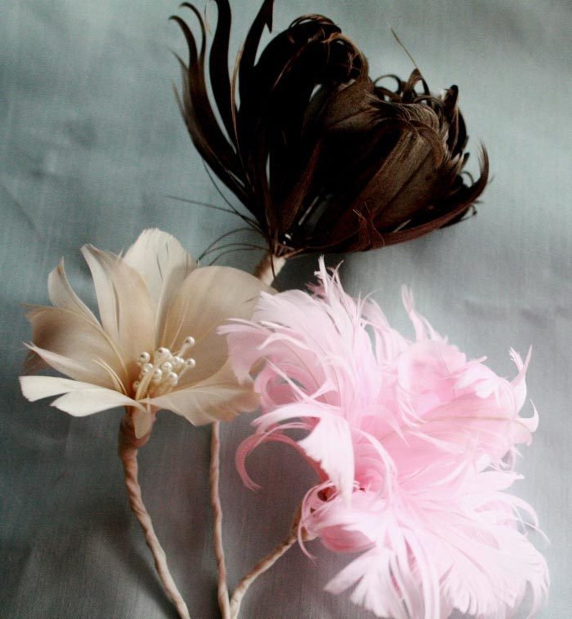 How to Make Feather Flowers DIY Tutorial : Feather Flowers B - Etsy