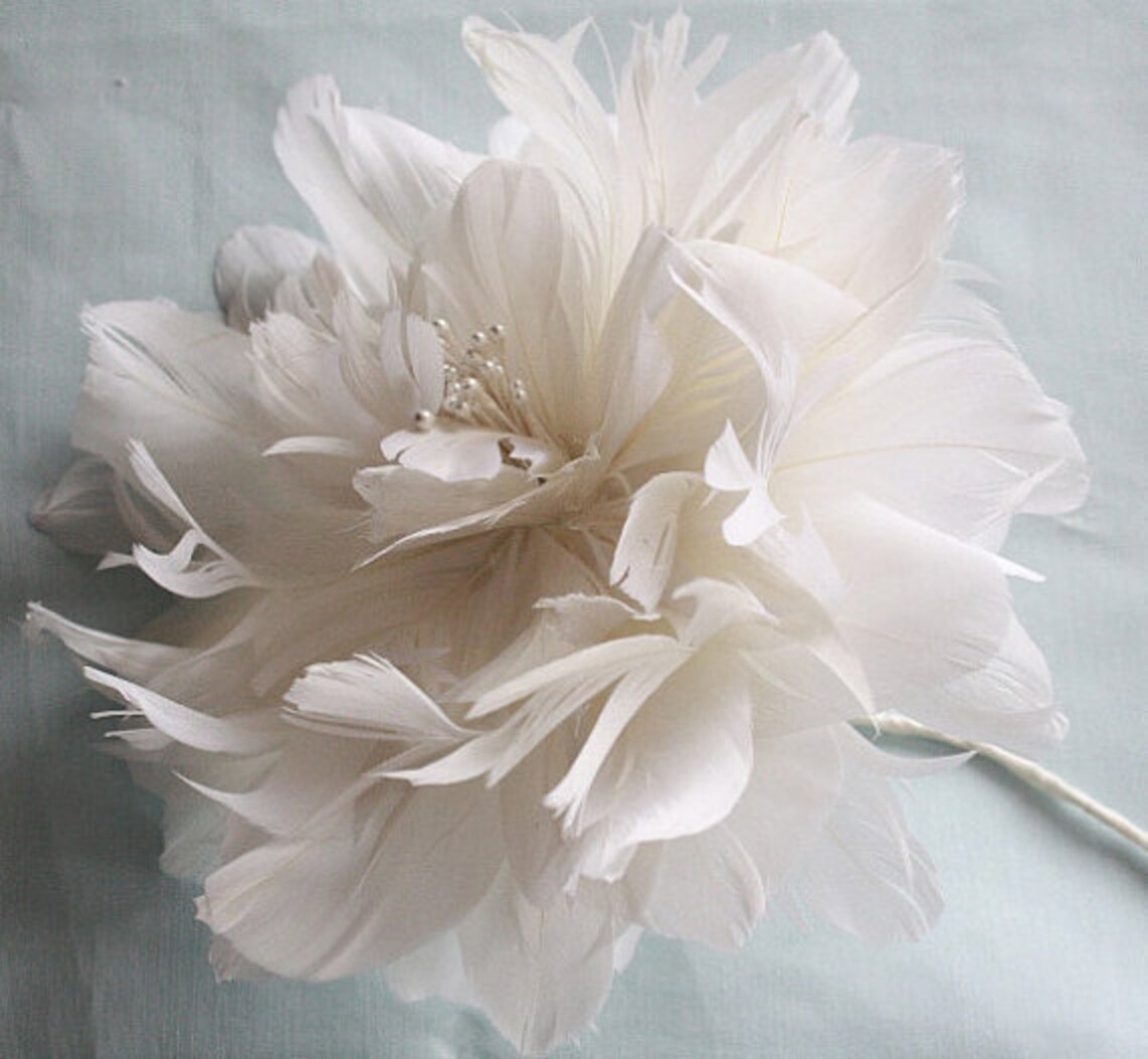 Feather Flower Tutorial, How to Make Feather Flower, Feather Flower ...