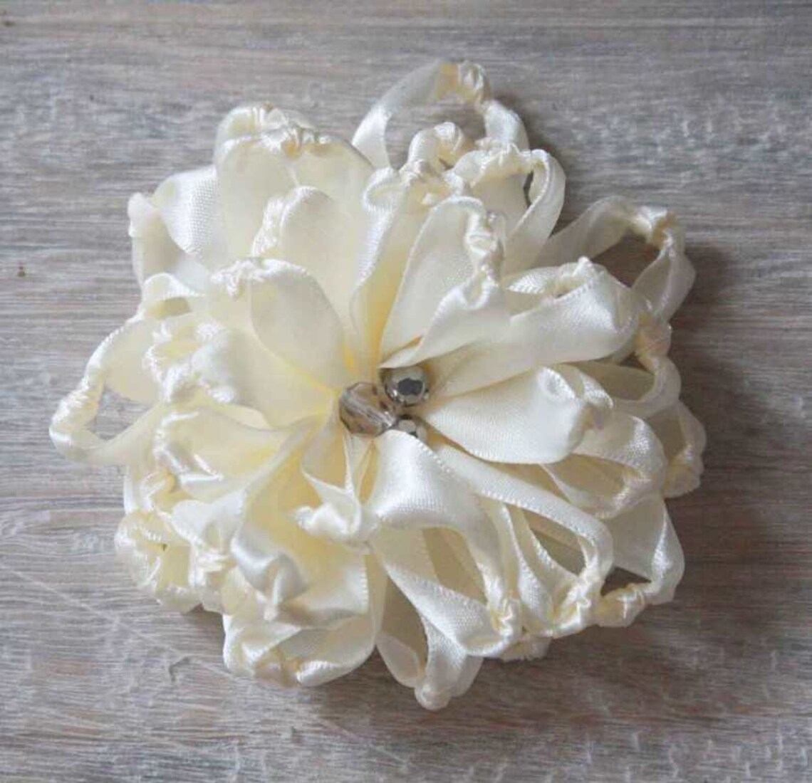 Ribbon Flower Tutorial, Chrysanthemum Flower Tutorial, Hair Bow ...
