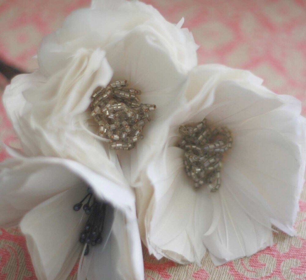 Feather POPPIES Flower Tutorial, How to Make Feather Flowers, Flower ...