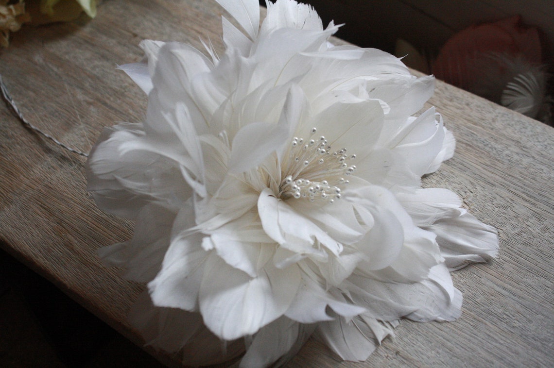 Feather Flower Tutorial How to Make Feather Flower Feather | Etsy