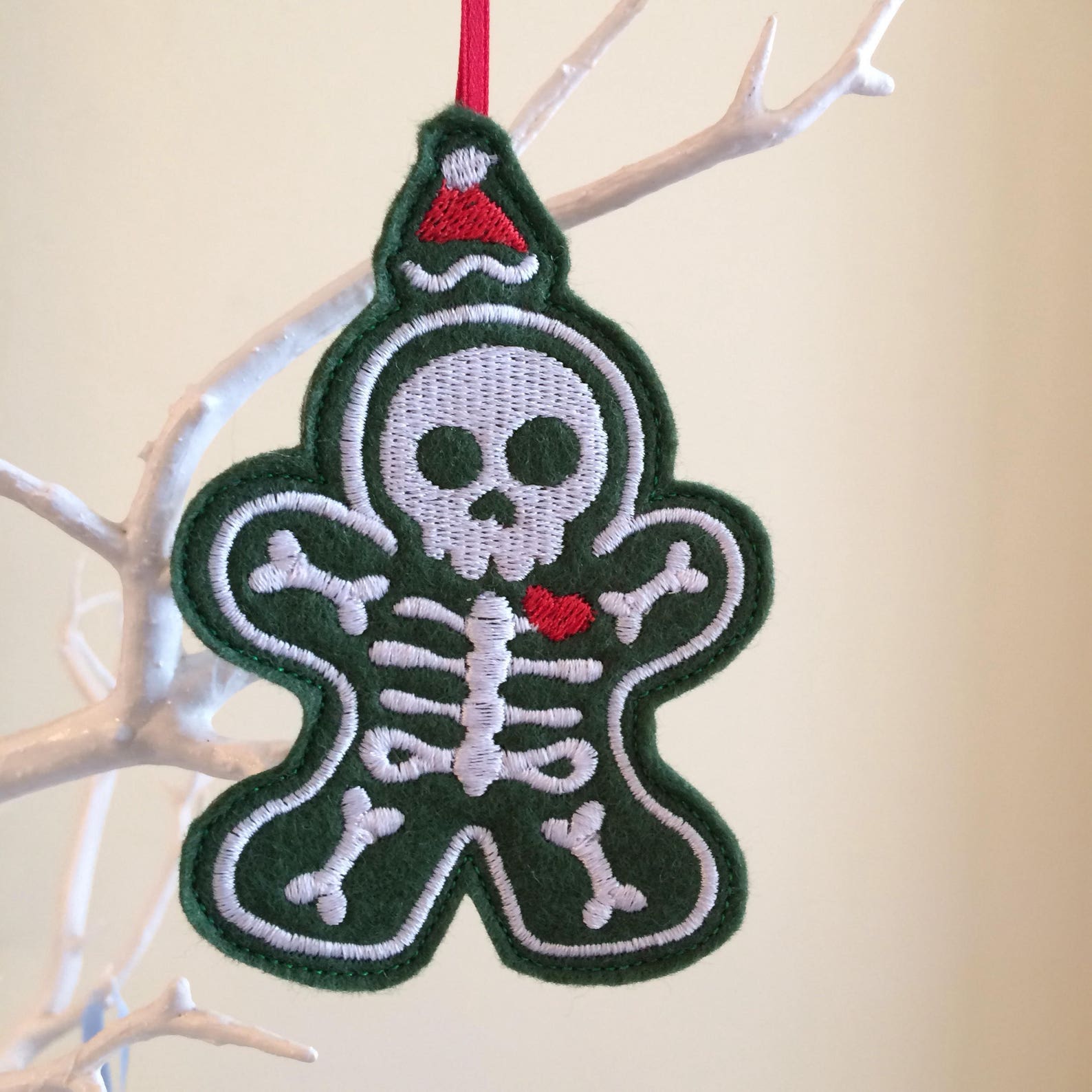 Skeleton Santa, Gothic Christmas Decoration, Alternative Christmas ...