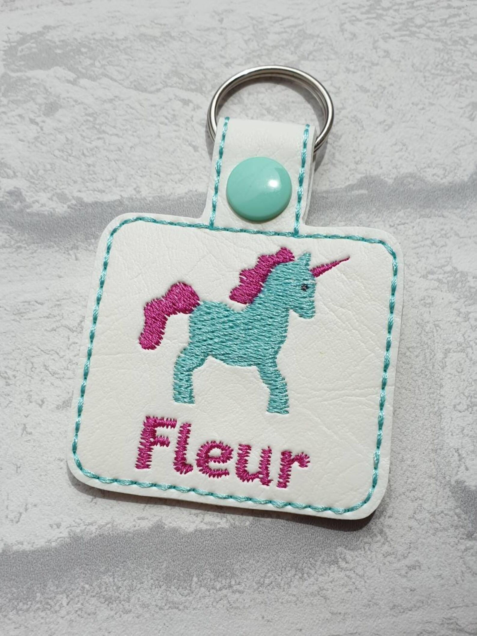 Unicorn Keyring, Book Bag Tag, Personalised Keyring, Back to School ...
