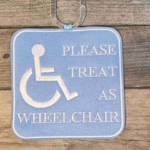 Treat as Wheelchair Sign, Disabled Buggy Tag, Wheelchair Pram Clip ...