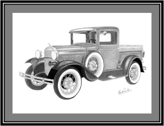 Ford Truck Drawings In Pencil