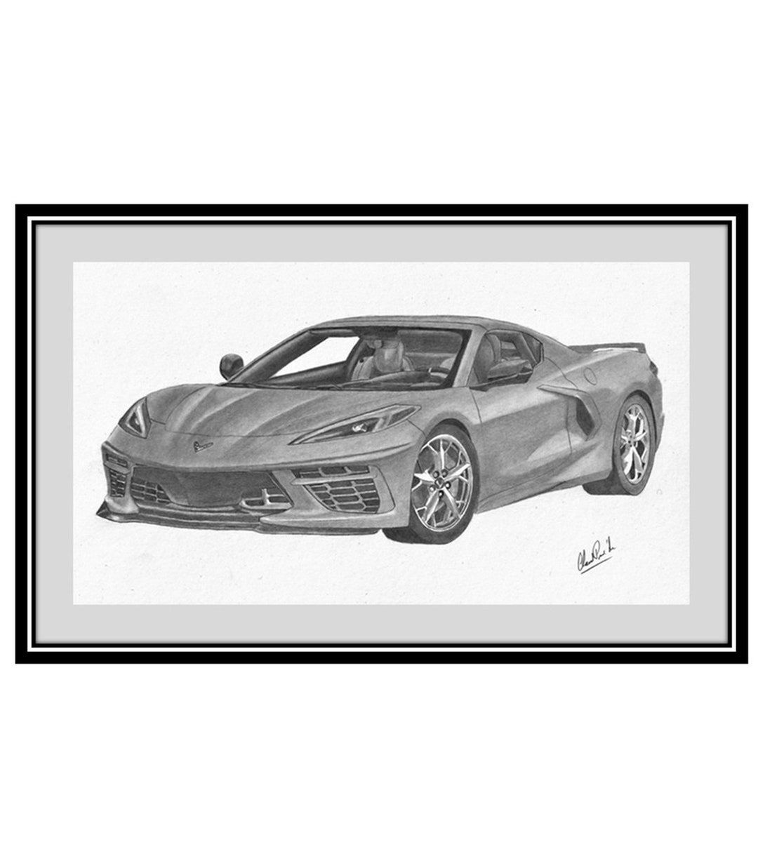 Print of My Drawing of a 2020 Corvette, Corvette Wall Decoration - Etsy