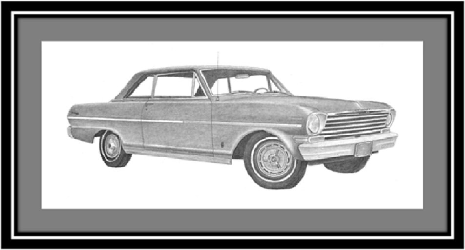 Print of My Drawing of a 1963 Chevy Nova, Chevy Nova Wall Decoration - Etsy