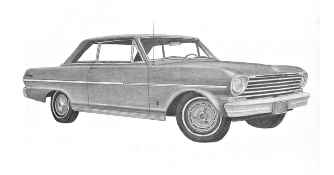 Print of My Drawing of a 1963 Chevy Nova Chevy Nova Wall - Etsy