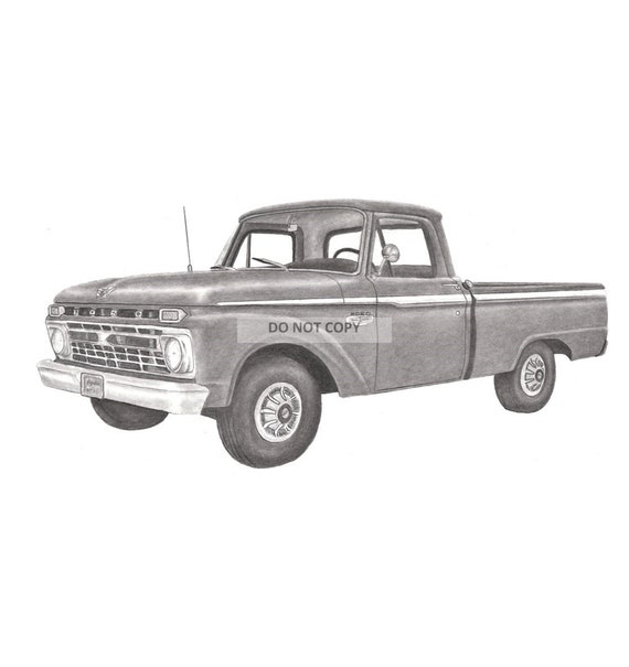 Ford Truck Drawings In Pencil