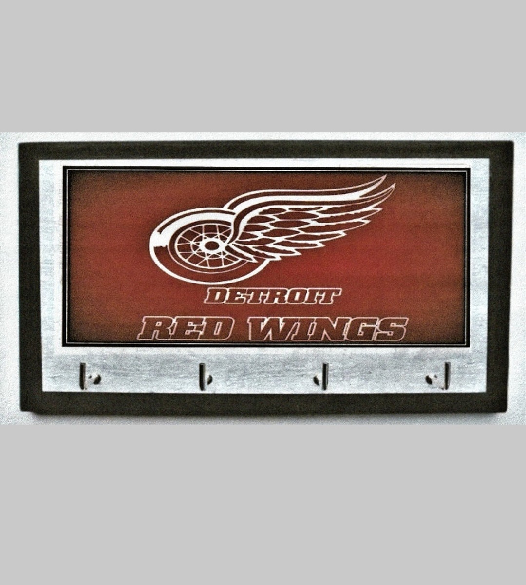 Small 5 X 9 Detroit Red Wings Key Rack, Detroit Red Wings Key Hanger - Etsy