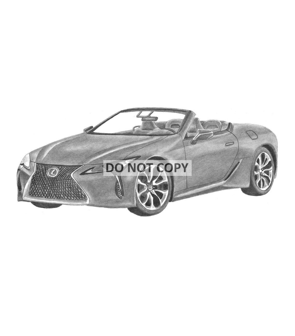 Print of My Original Drawing of a 2022 Lexus LC500, Lexus Wall ...