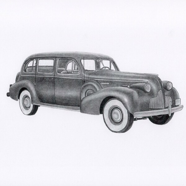 Drawing of a Buick - Etsy