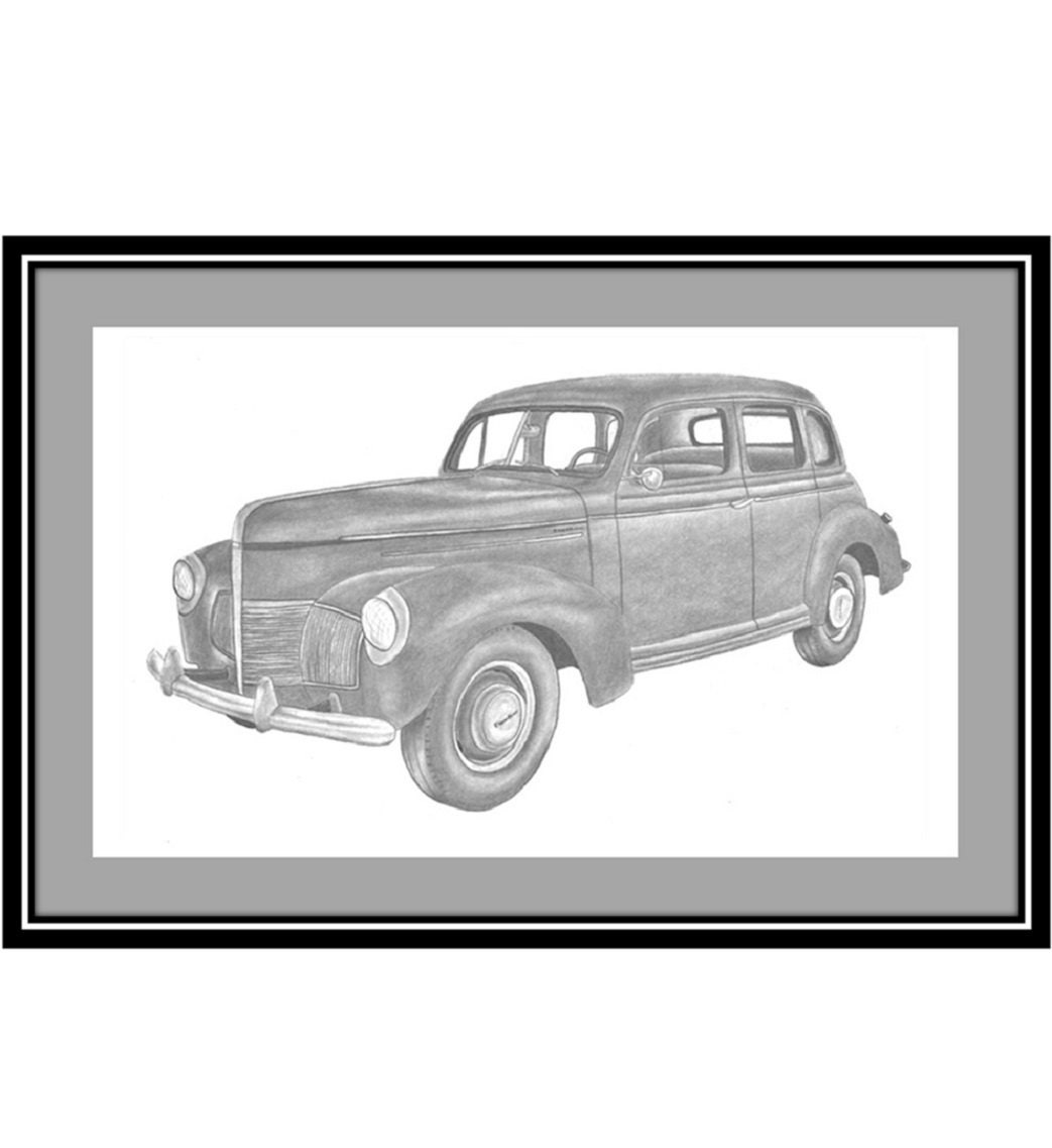 Print of My 1940 Studebaker Champion Drawing, Studebaker Wall ...