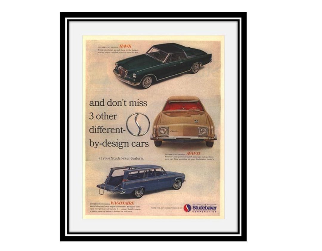 Original 10 X 13 Inches 1964 Studebaker Advertisement, Studebaker Wall ...
