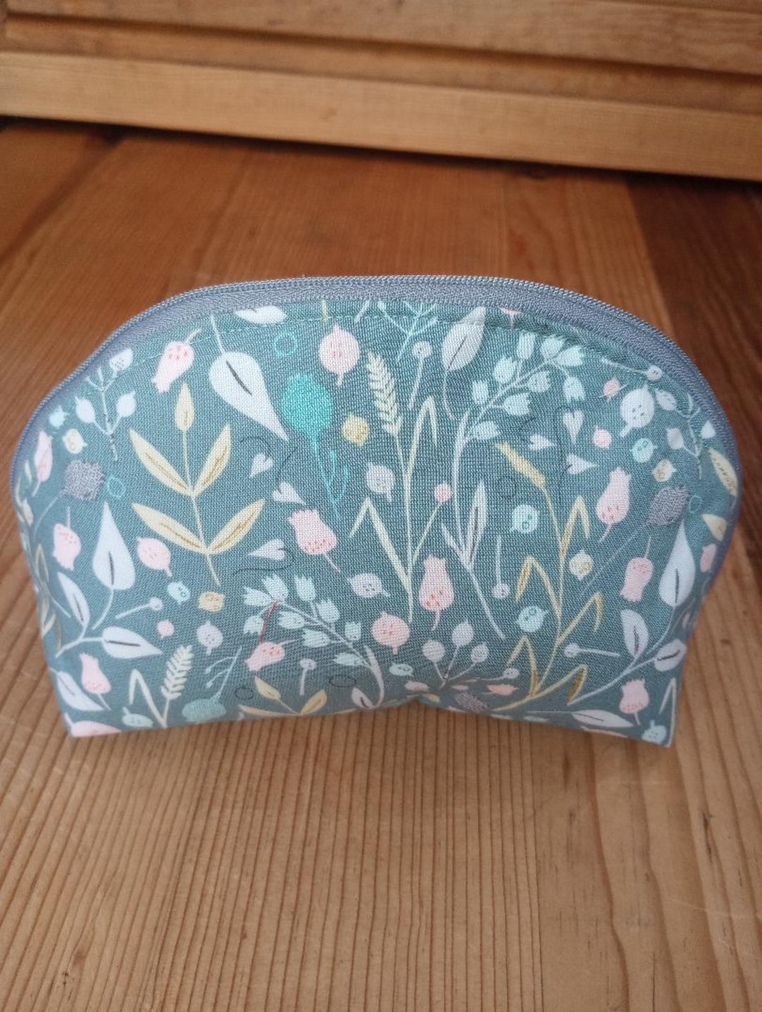 Floral Cotton Toiletry Bag – Clam Shell Makeup Pouch - Etsy