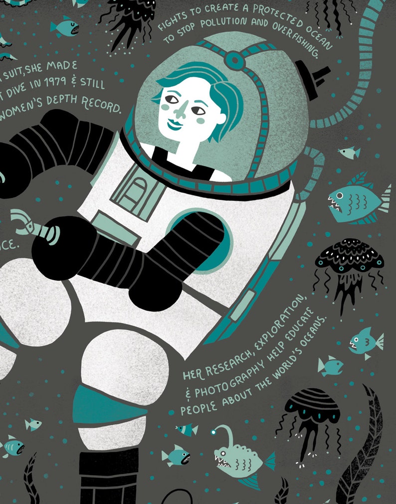 Women in Science: Sylvia Earle - Etsy