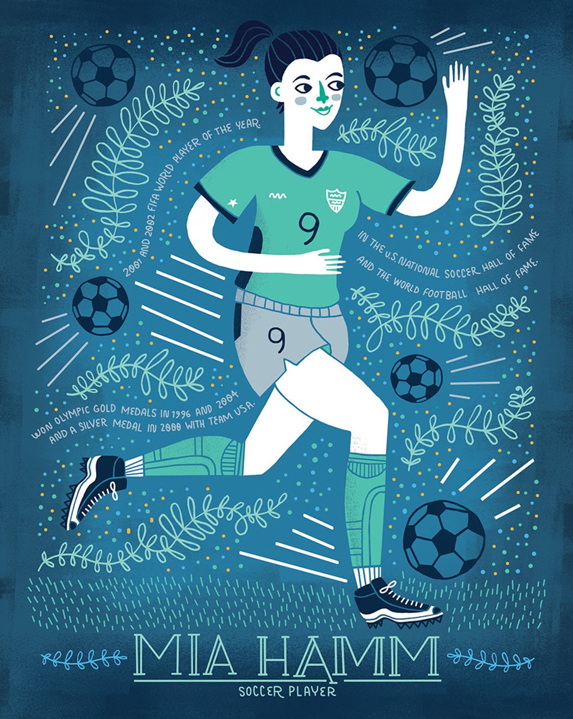 Women in Sports: Mia Hamm - Etsy