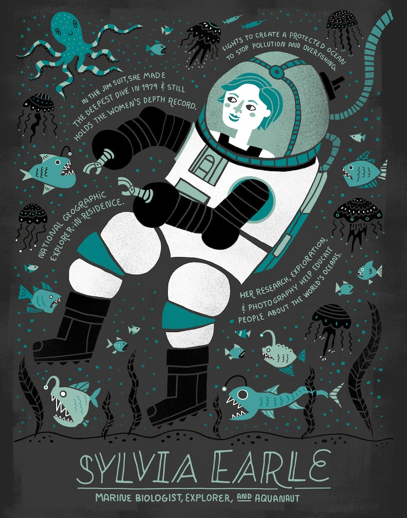 Women in Science: Sylvia Earle - Etsy