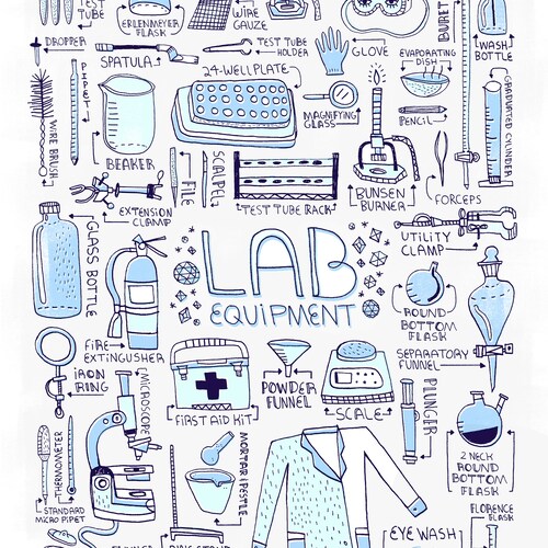LAB EQUIPMENT Poster - Etsy