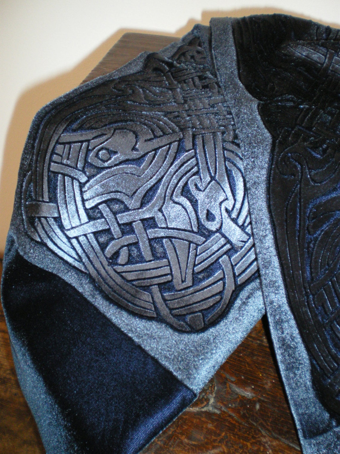 Hand Printed Embossed Velvet Scarf Celtic Design - Etsy