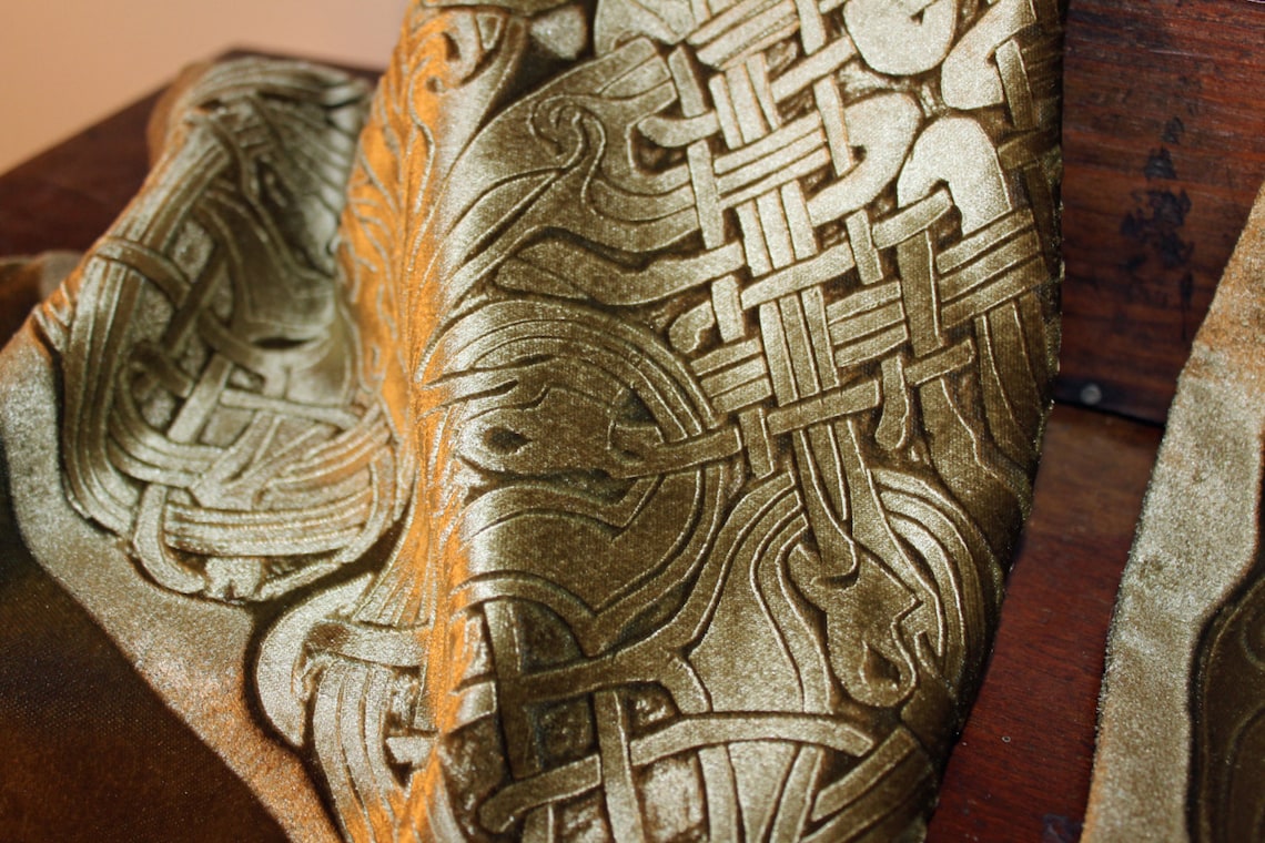 Antique Gold Celtic Embossed Wrap | Etsy