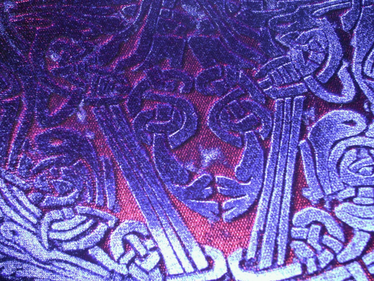 Hand Printed Embossed Velvet Scarf Celtic Circle Design - Etsy