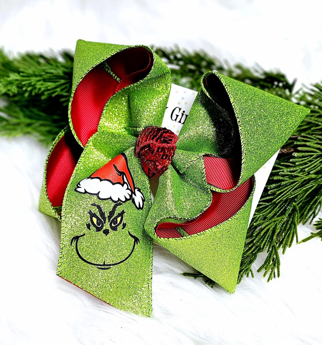 Grinch Hairbow Green Grinch Bow Christmas Hairbow You're Mean One ...