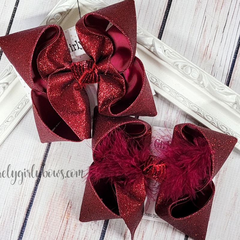 Maroon Cheer Bows - Etsy