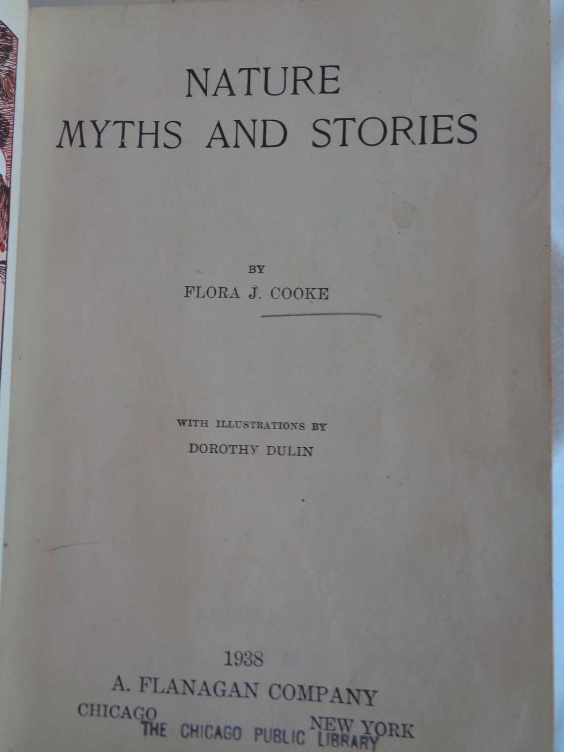 Nature Myths and Stories by Flora J. Cooke 1938 Antique Book (#4199) - Etsy
