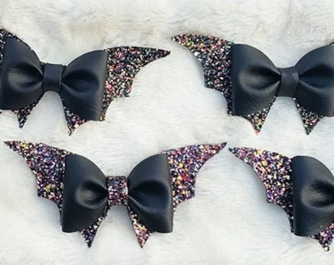 Bat Wings Bow Template SVG, Hair Bow SVG Template, Faux Leather Bow ...