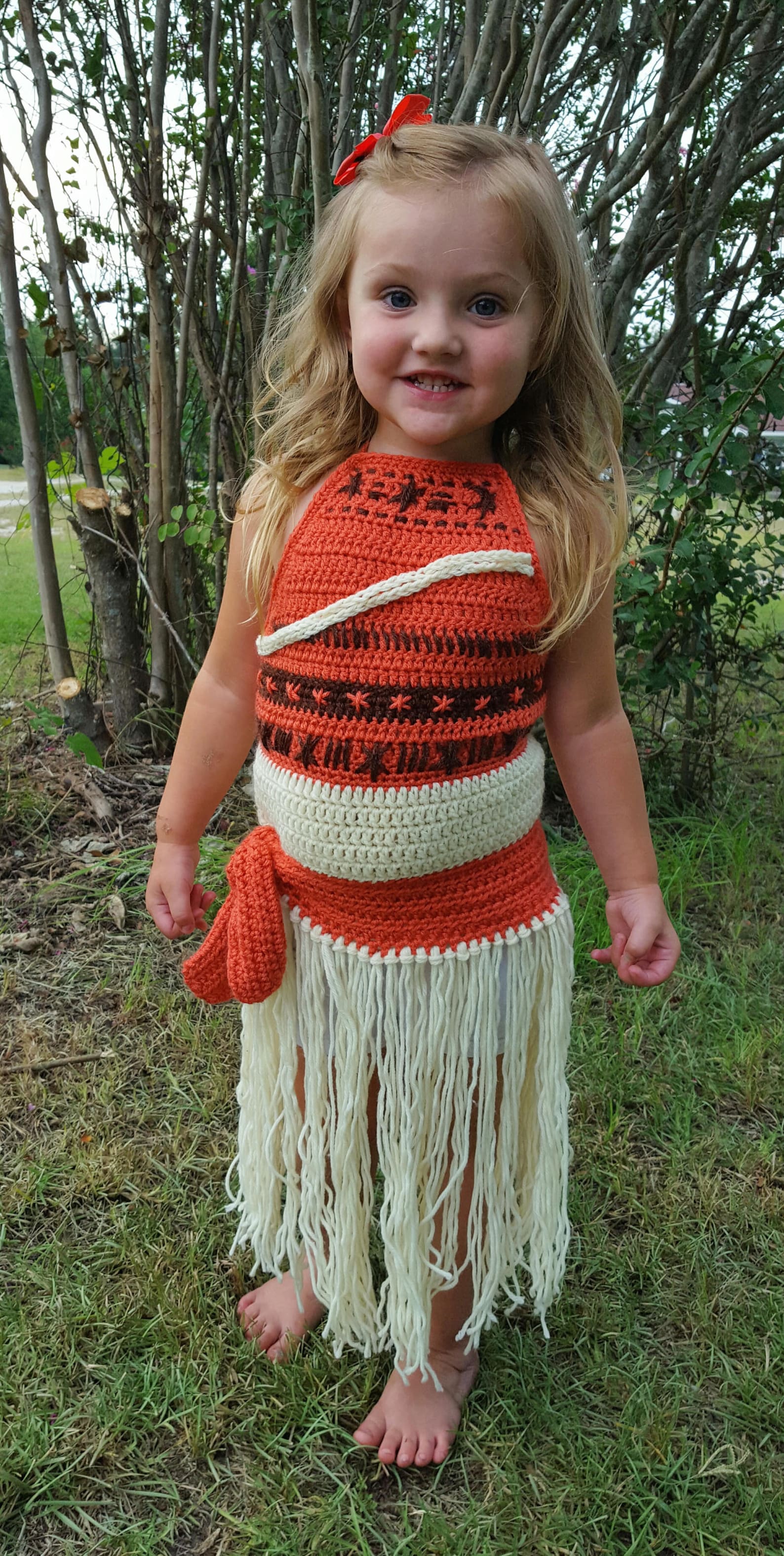 Moana Crochet Costume Dress Pattern Hula Princess Outfit Toddler Child ...