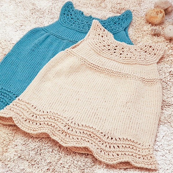 Girls Knit Dress Pattern - Etsy