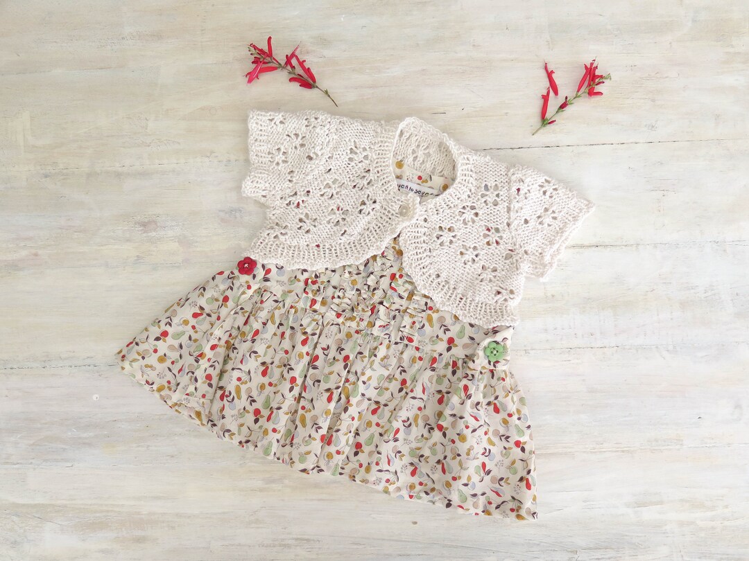 KNITTING PATTERN, Baby Boleros, Girls Boleros, "bella Blossoms ...