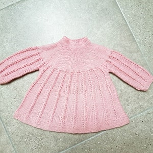 KNITTING PATTERN, Baby Dress, Baby Girl Dress, Swing Top, Moira Swing ...