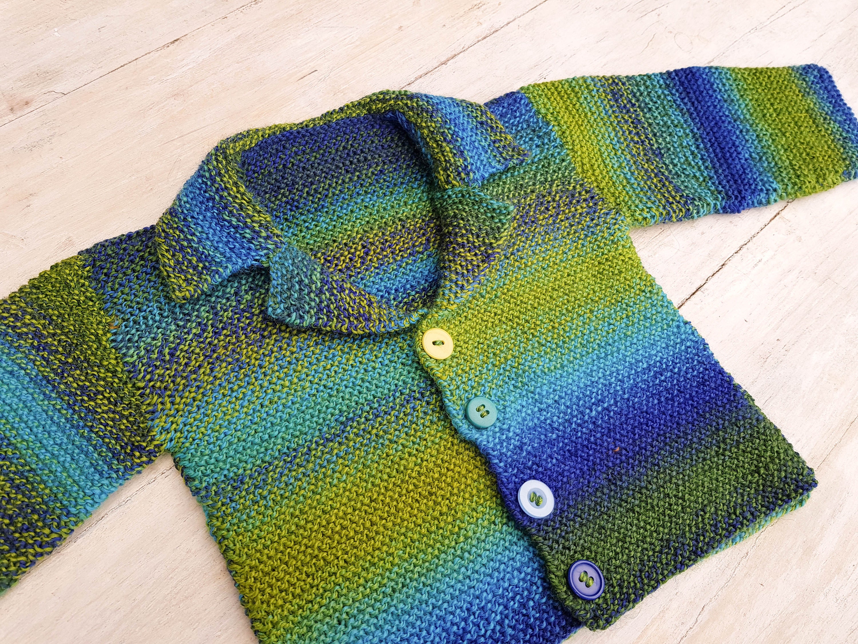 Connor Cardigan Knitting Pattern: Baby Toddler Garter Stitch Sweater ...