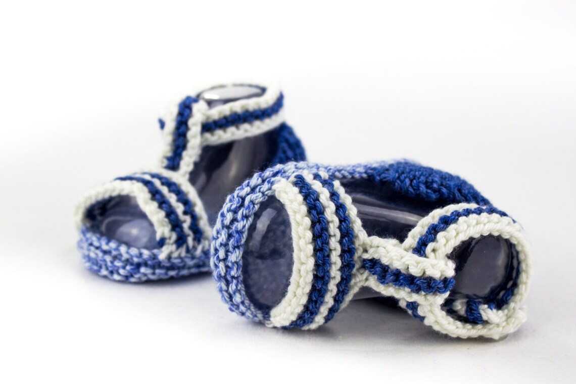 Baby Boy Sandal Knitting Pattern: Striped Sailor Sandals (PDF) - Etsy