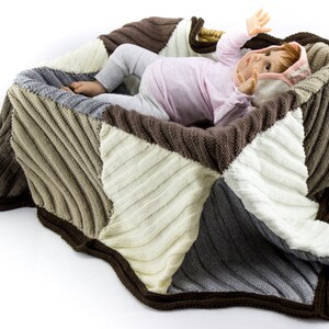 KNITTING PATTERN, Reversible Knit Baby Blanket , Counterpane Pattern ...